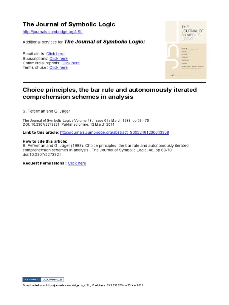 Choice Principles | PDF | First Order Logic | Formalism (Deductive)