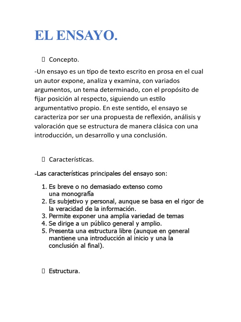 El Ensayo | PDF | Ensayos | Science