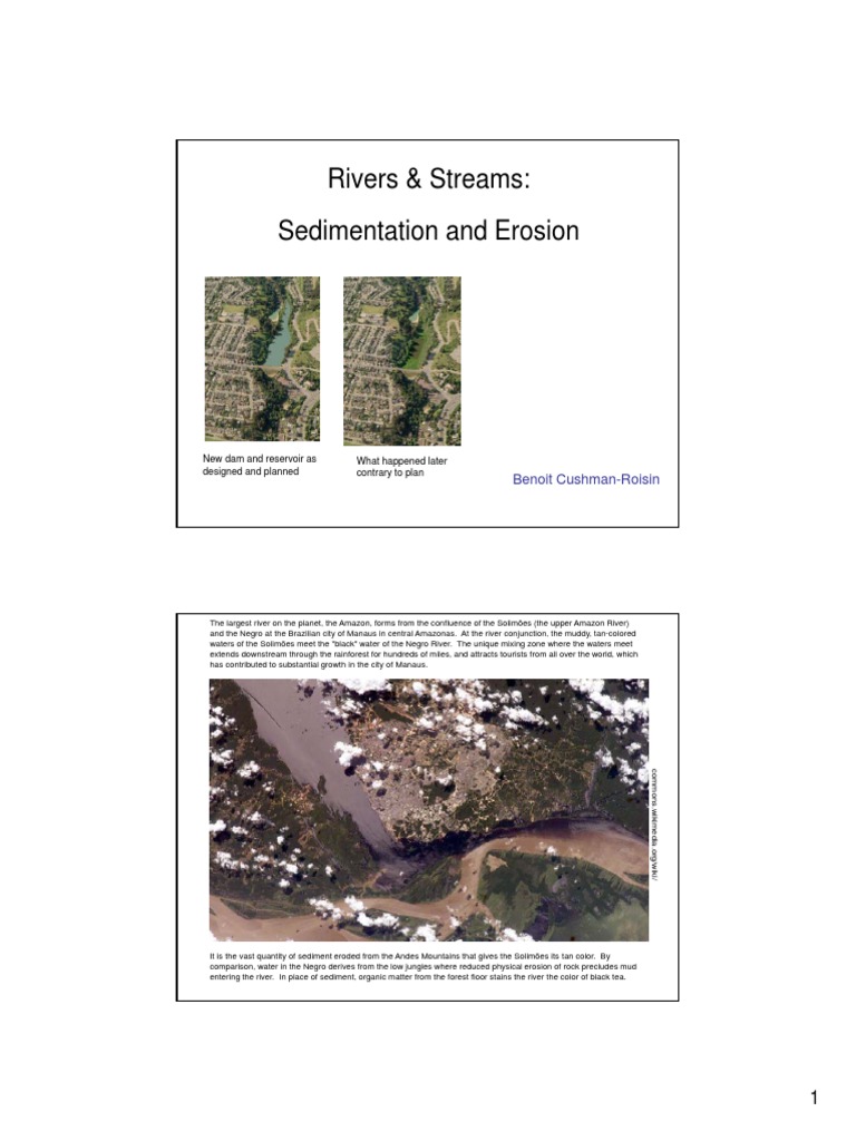 Rivers & Streams: Sedimentation and Erosion: Benoit Cushman-Roisin ...