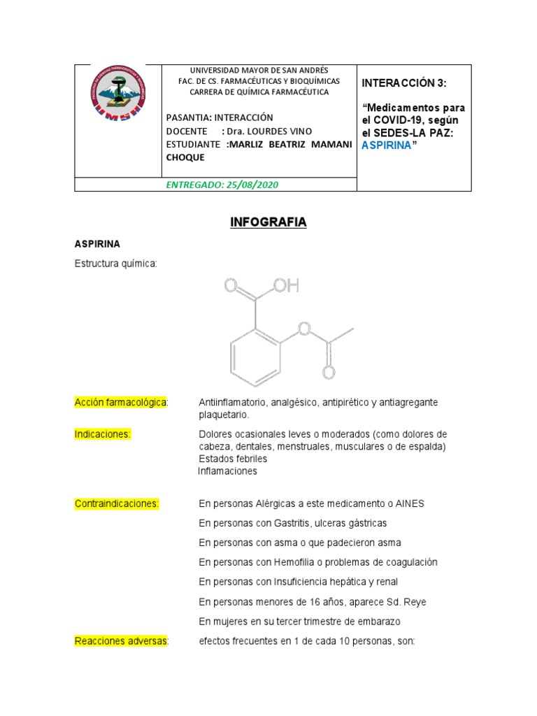 Aspirina Corregido | PDF | Aspirina | Antiinflamatorio