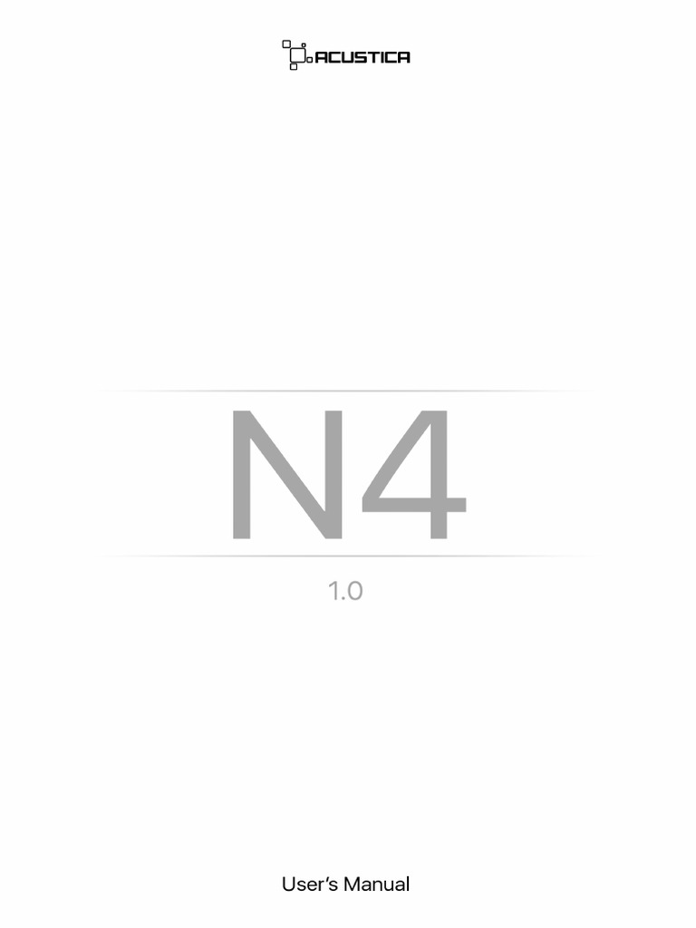 Acústica Audio Nebula N4 Manual | PDF | Computer File | Convolution