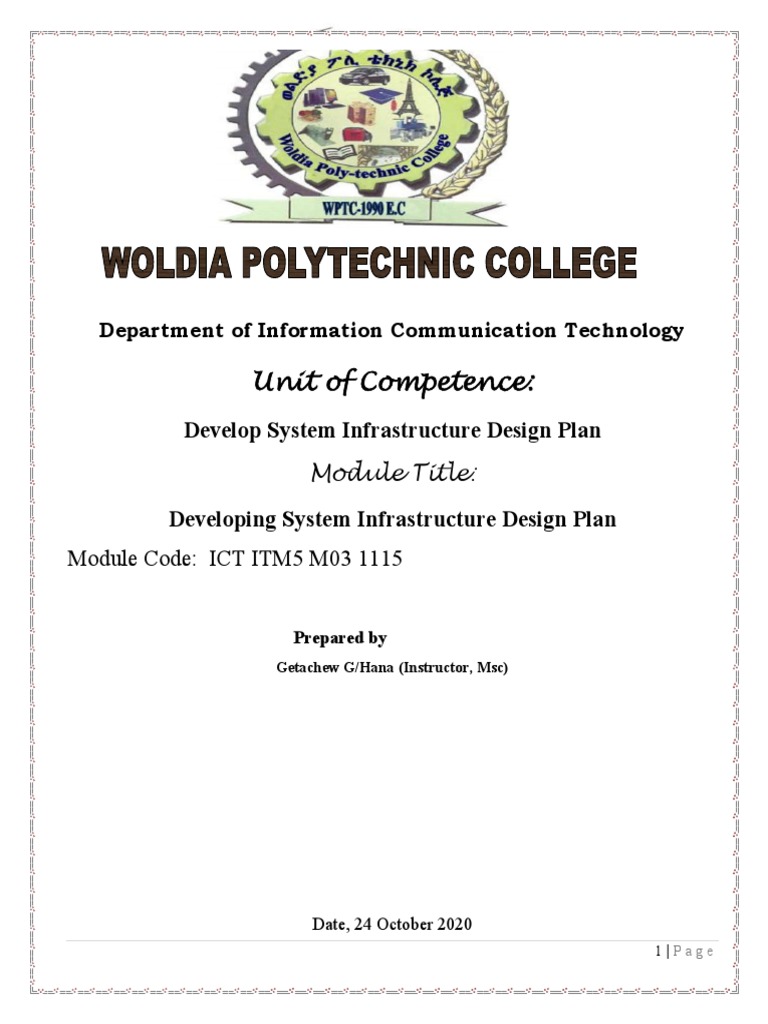 Unit of Competence:: Develop System Infrastructure Design Plan | PDF | Software Development ...