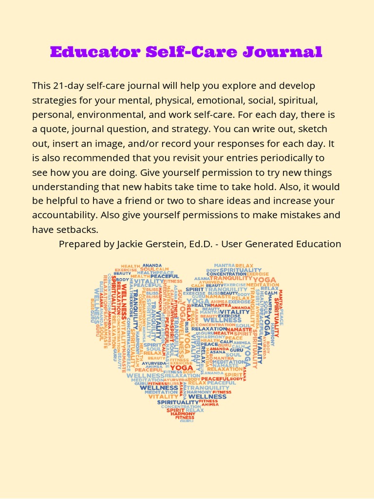 Self Care Journal | PDF | Metaphysics Of Mind | Psychology