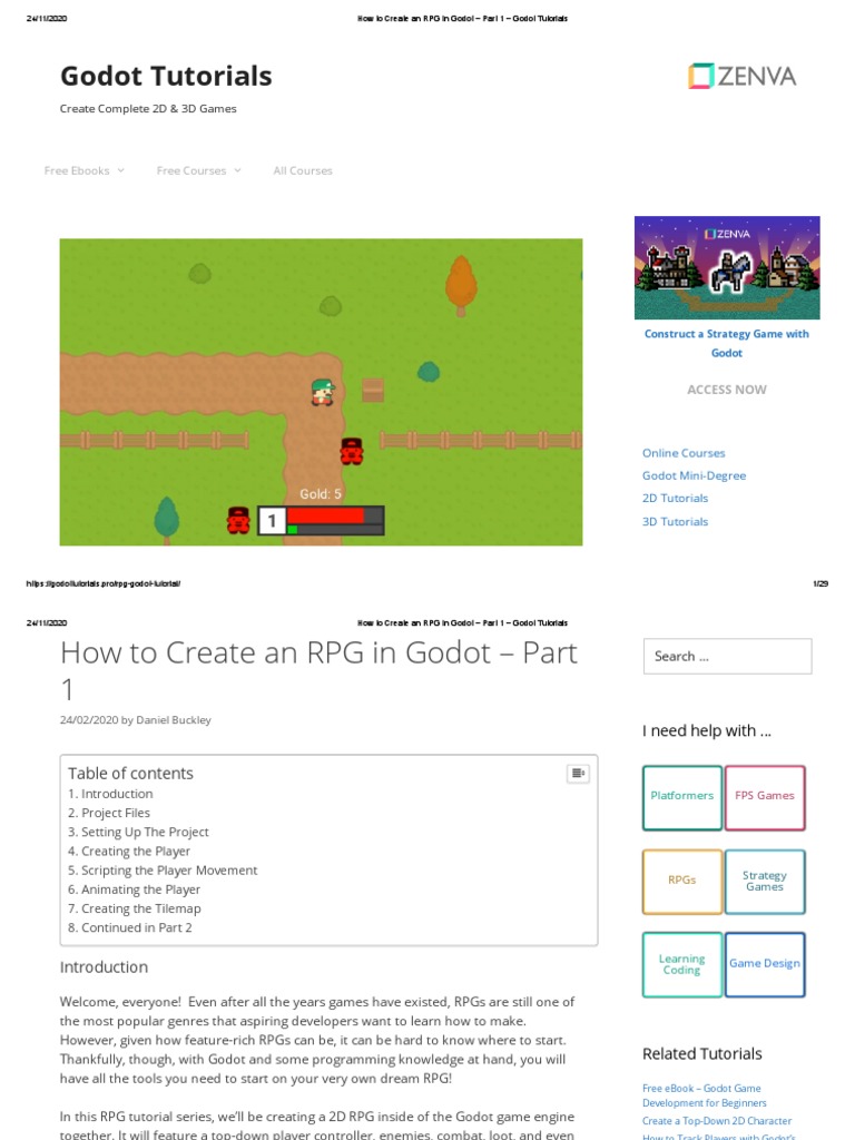 Fazer RPG Tutorial Godot | PDF | Computing | Application Software