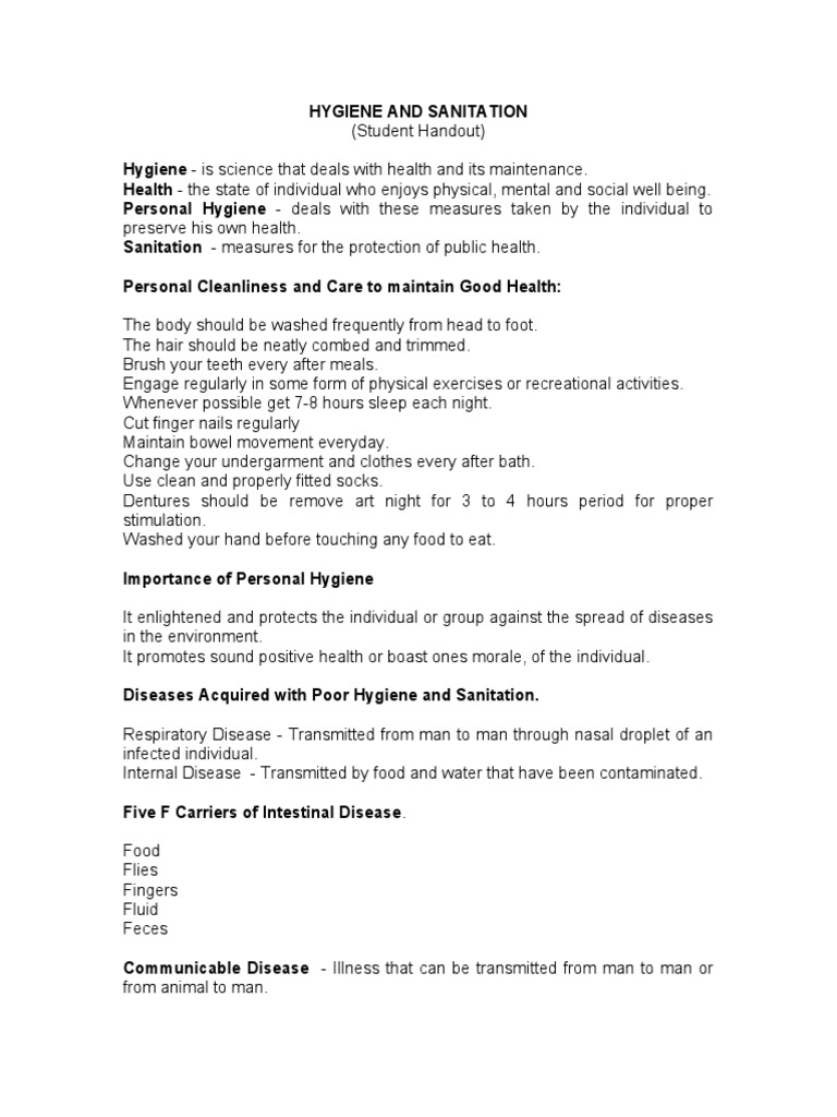 Hygiene Tips for Army Trainees | PDF | Hygiene | Medical Humanities