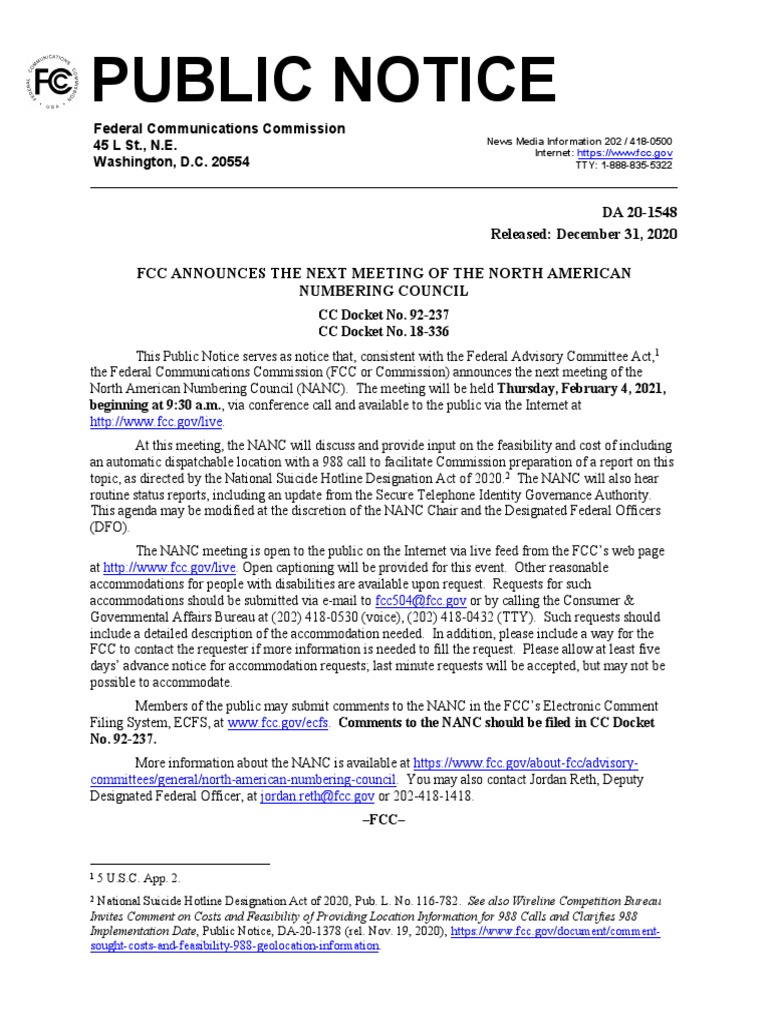 Public Notice | PDF | Federal Communications Commission | Cyberspace