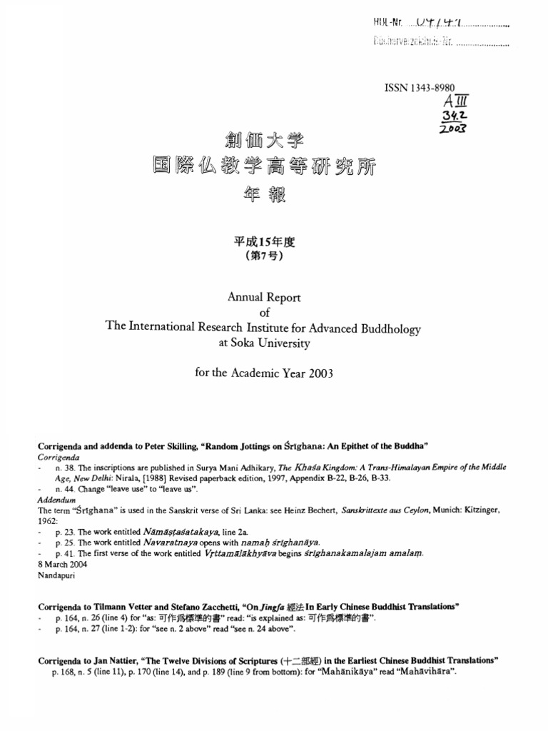 Origin and Varieties of Buddhist Sanskrit | PDF | Buddhist Texts | Bracket