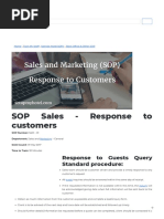 SOP FO-1 Bookings Reservation | PDF | Marriott International | Hotel