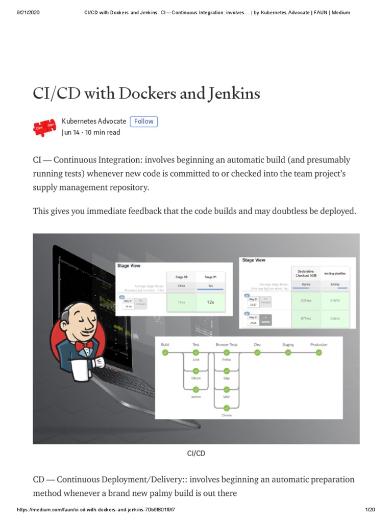 CI/CD With Dockers and Jenkins: Kubernetes Advocate | PDF | Utility ...