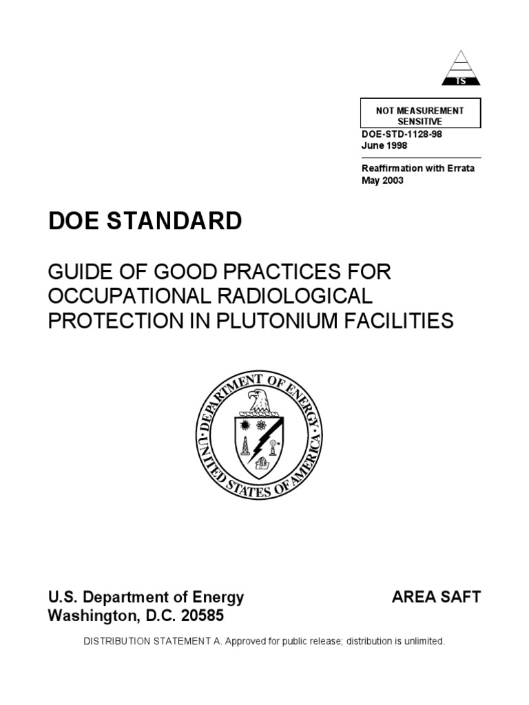 Doe Standard: Guide of Good Practices For Occupational Radiological ...