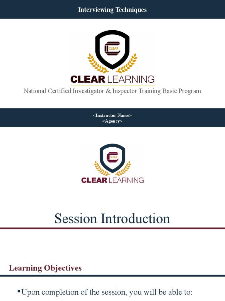 Interviewing Techniques: National Certified Investigator & Inspector ...