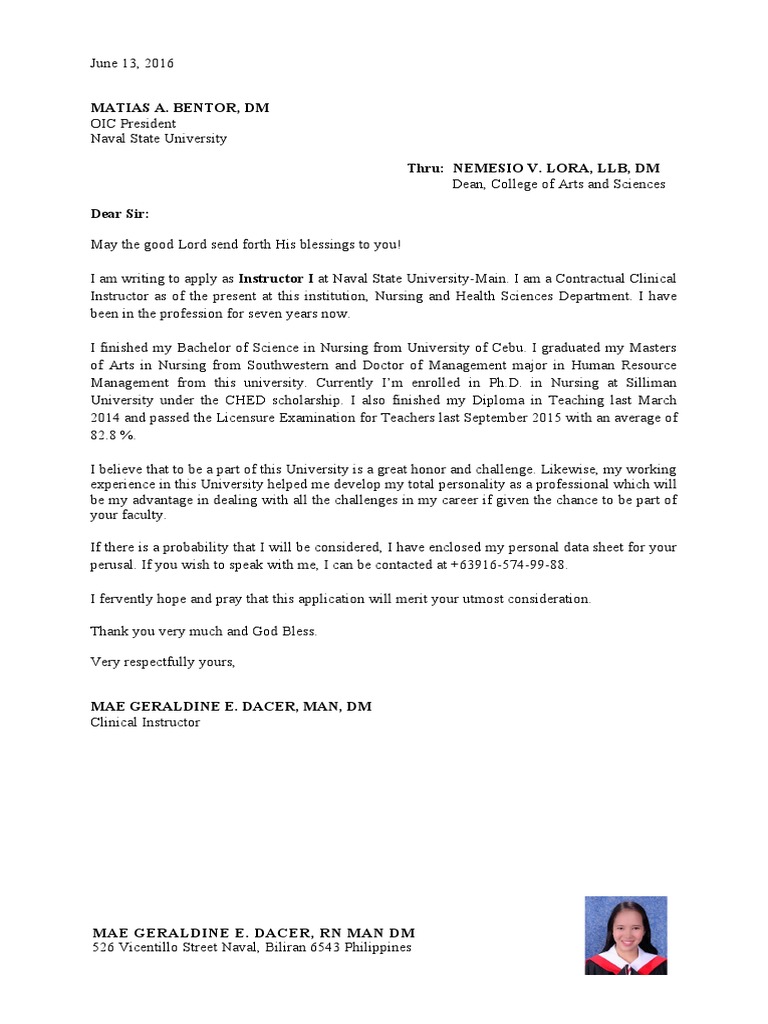 Application Letter | PDF | Nursing | Hospital