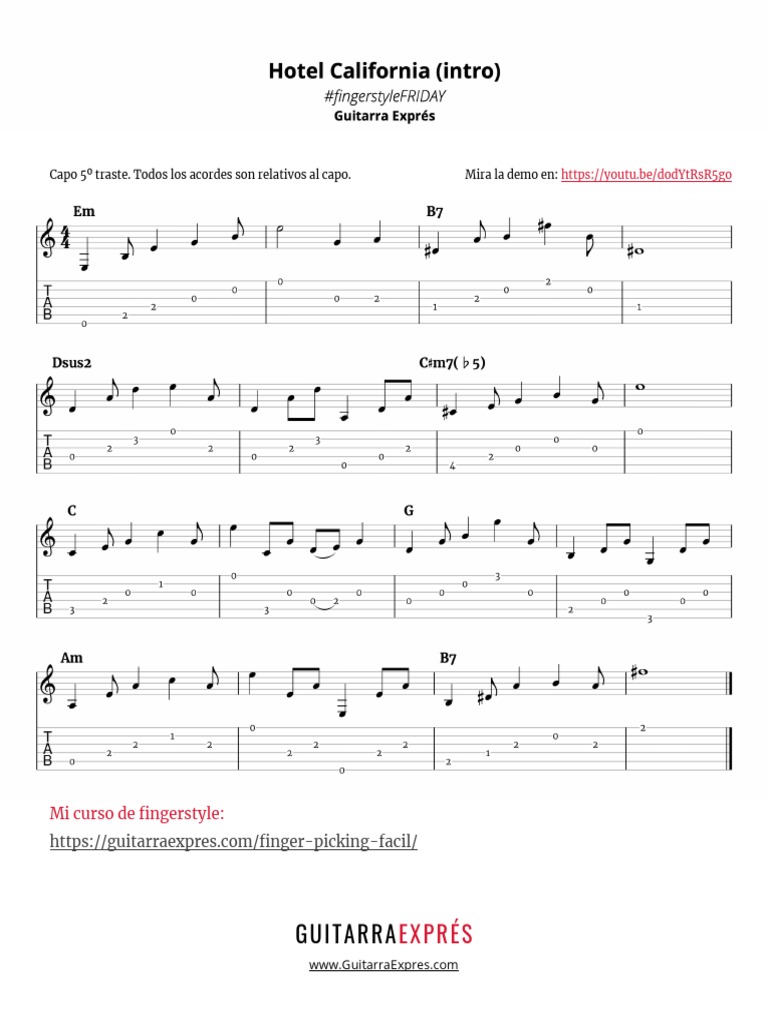 Hotel California TAB | PDF