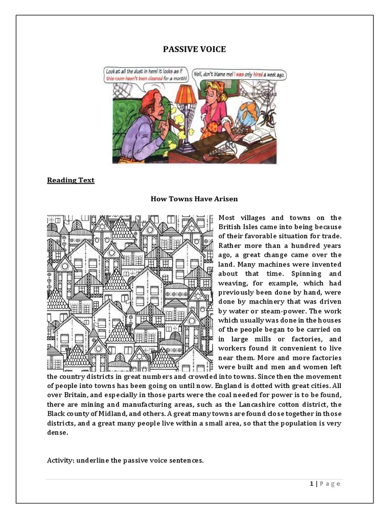 Passive Voice Reading Comprehension Guide | PDF | Factory | Grammar