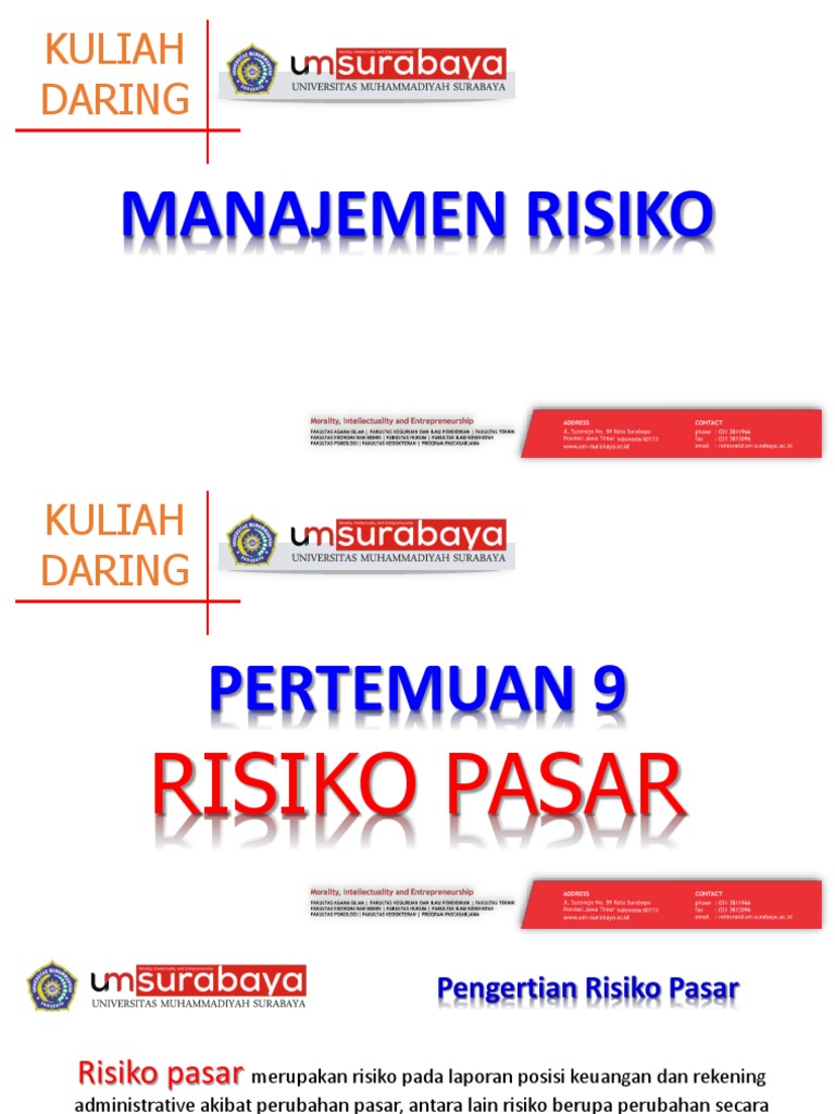 Manajemen Risiko Pasar dalam Perusahaan | PDF