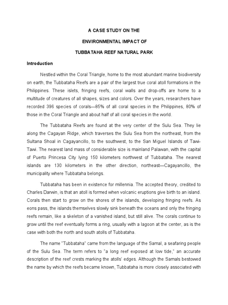 Tubataha Reef Case Study | Download Free PDF | Coral Reef | Oceanography