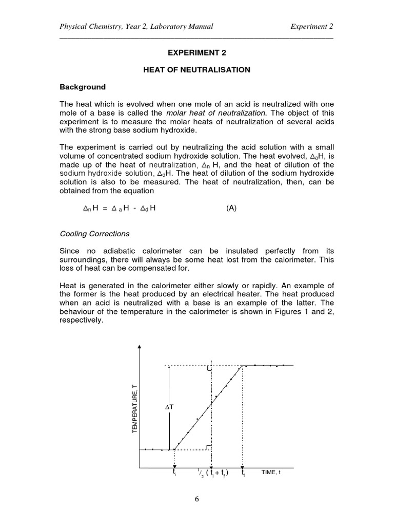Lab Manual Physical Chemistry 2 PDF | PDF | Heat Capacity | Heat