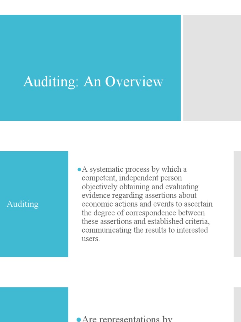 Auditing: An Overview | PDF | Financial Audit | Audit