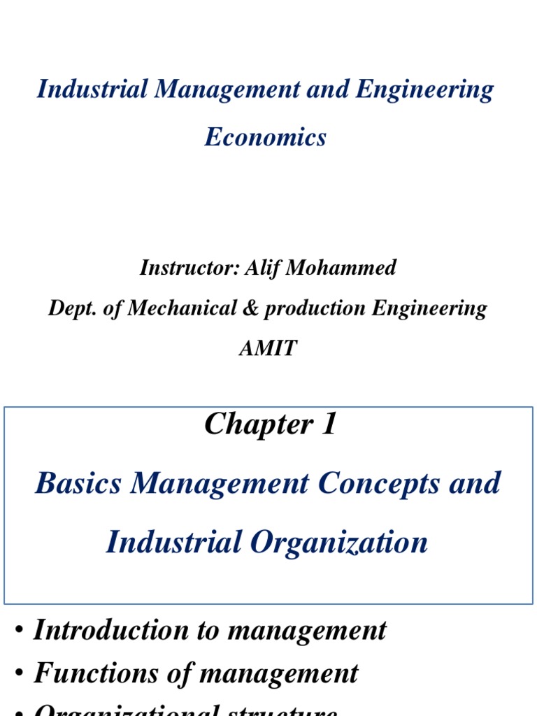 Industrial Management Fundamentals | PDF | Forecasting | Moving Average