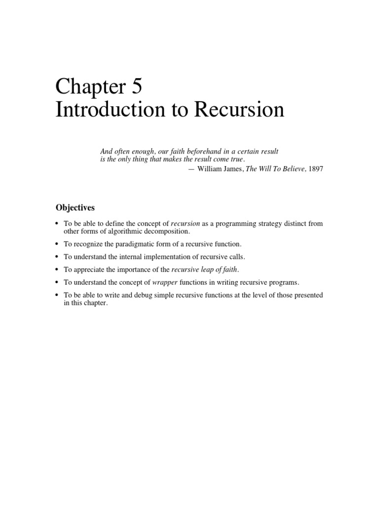 Recursion PDF | PDF | Recursion | Subroutine