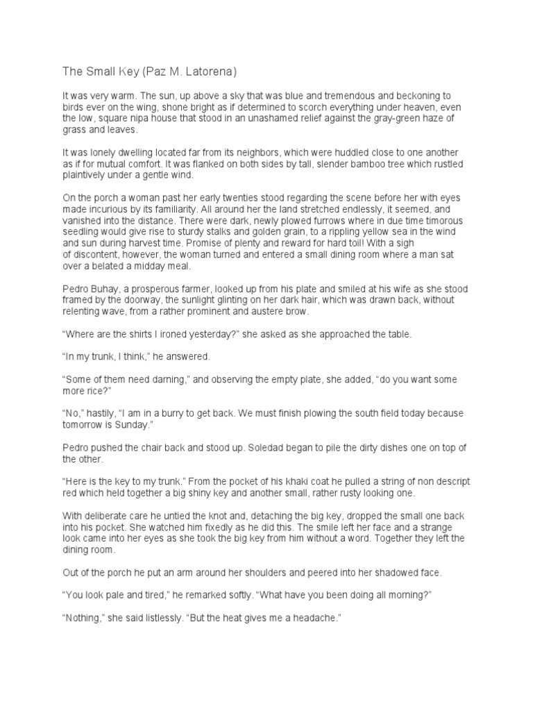 The Small Key - Latorena | PDF | Nature
