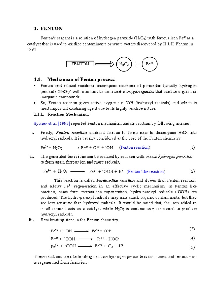 Fenton and Photo Fenton | PDF | Hydrogen Peroxide | Radical (Chemistry)