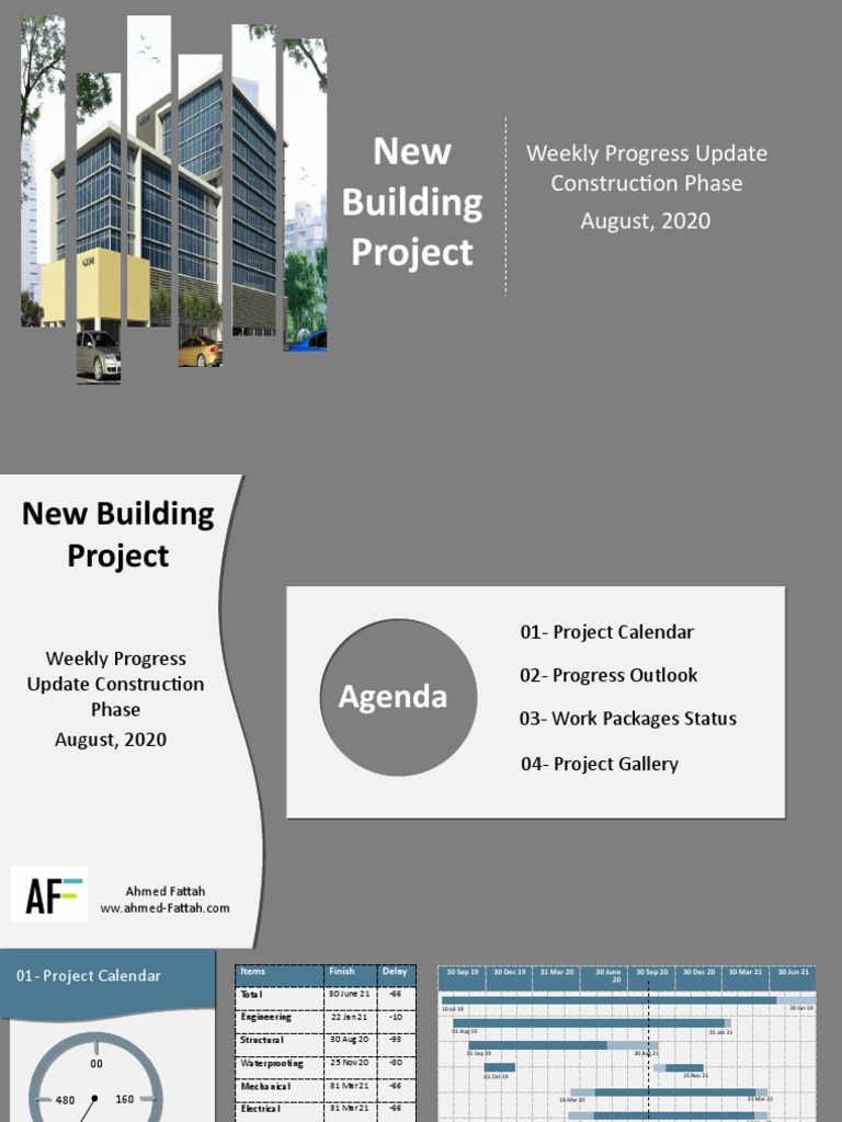 New Building Project: Weekly Progress Update Construction Phase August ...