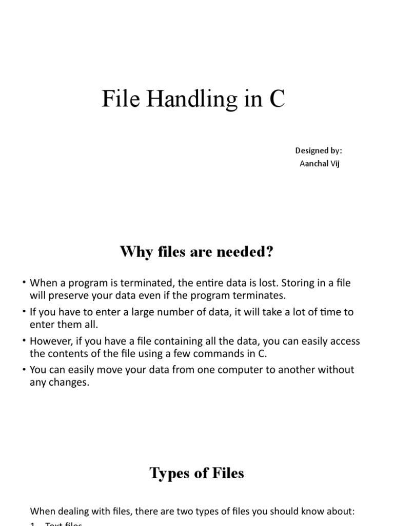 File Handling in C (Autosaved) | PDF | Computer File | Pointer (Computer Programming)