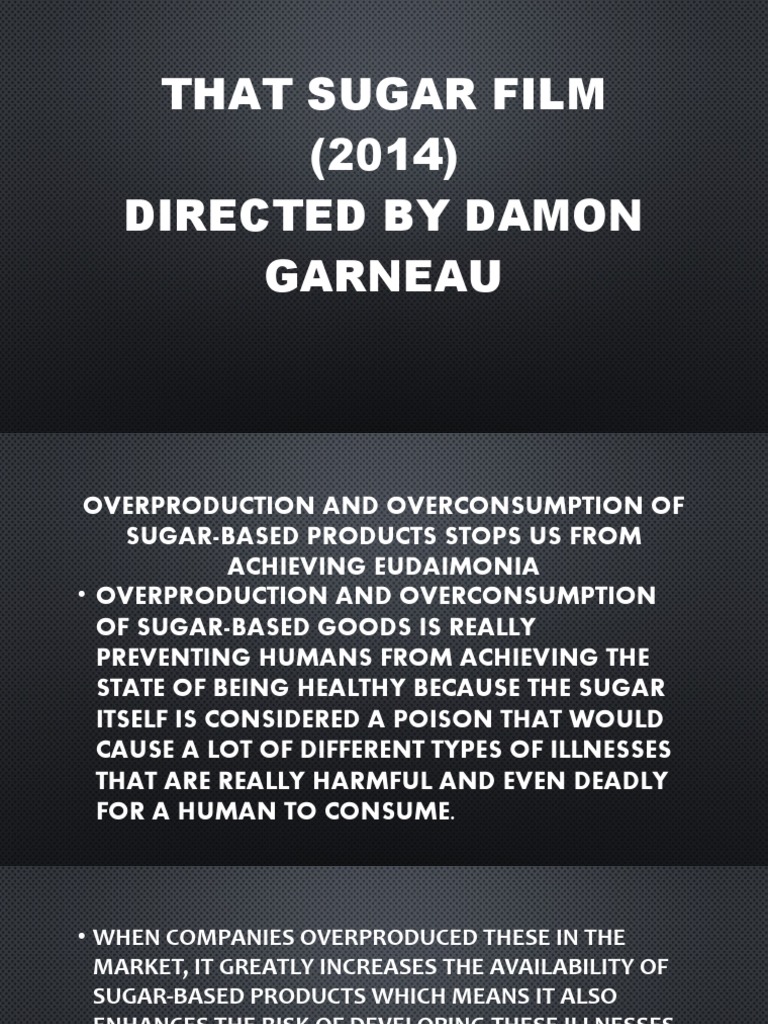 That Sugar Film (2014) Directed by Damon Garneau | PDF | Candy | Sugar