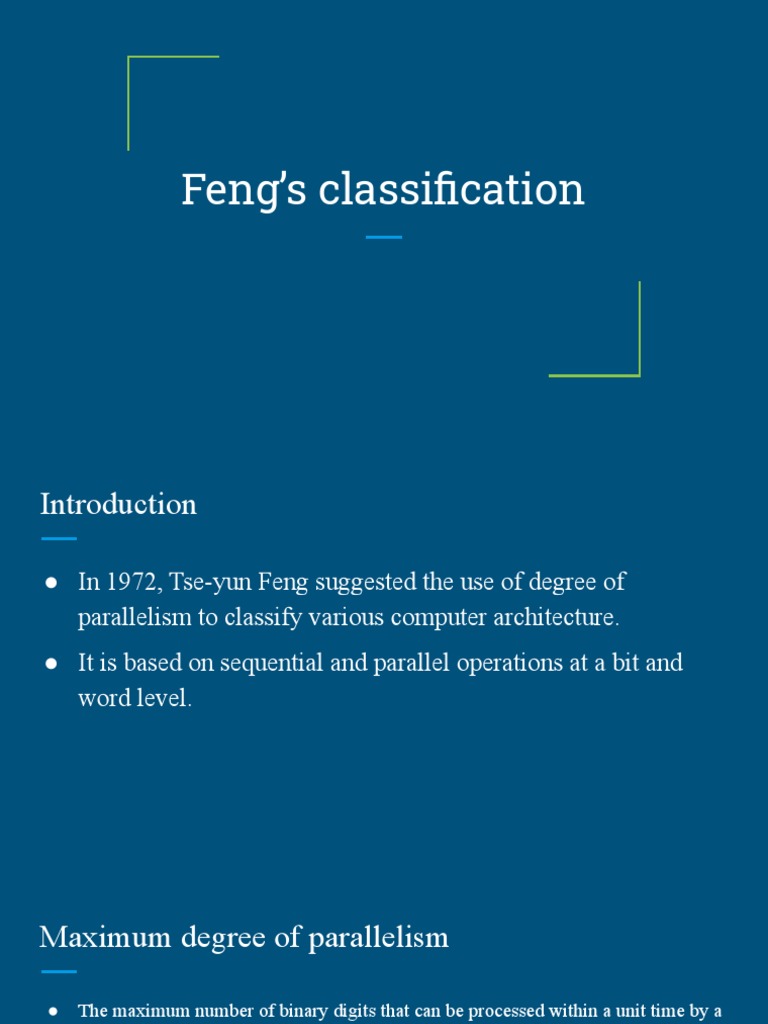 Feng's Classification of Computer Architecture | PDF