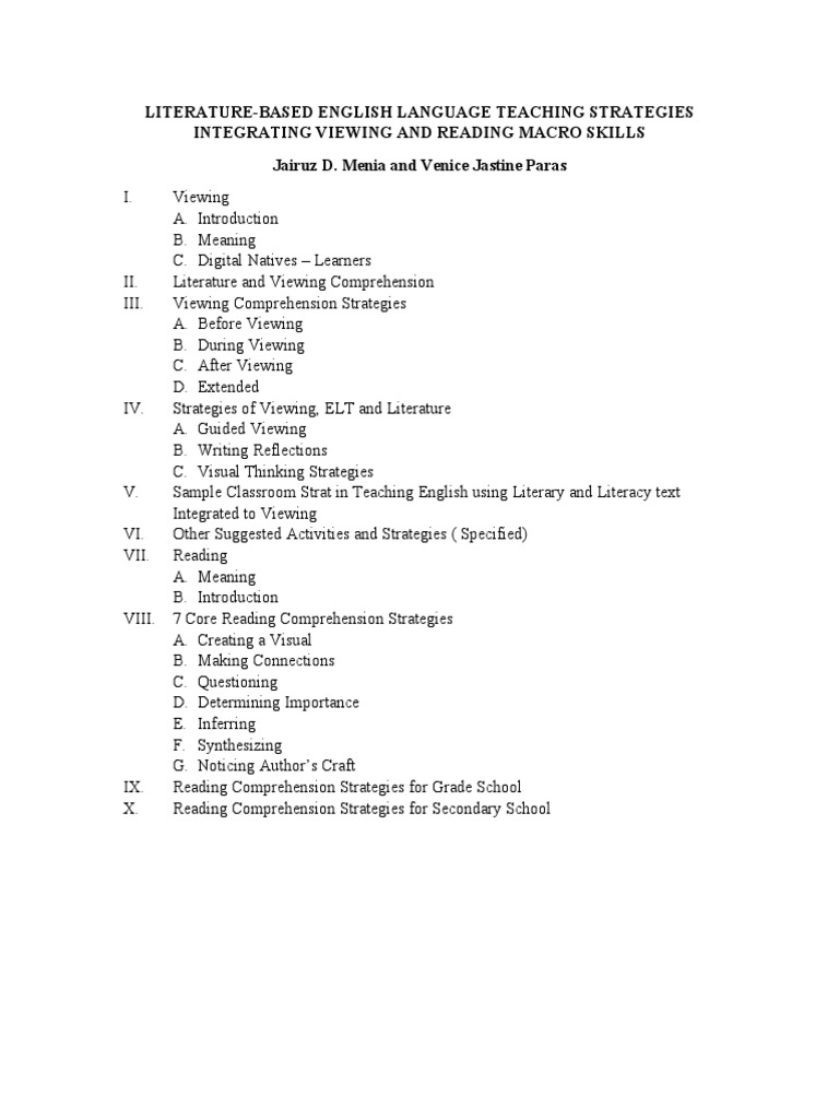 Lit Based Outline | PDF