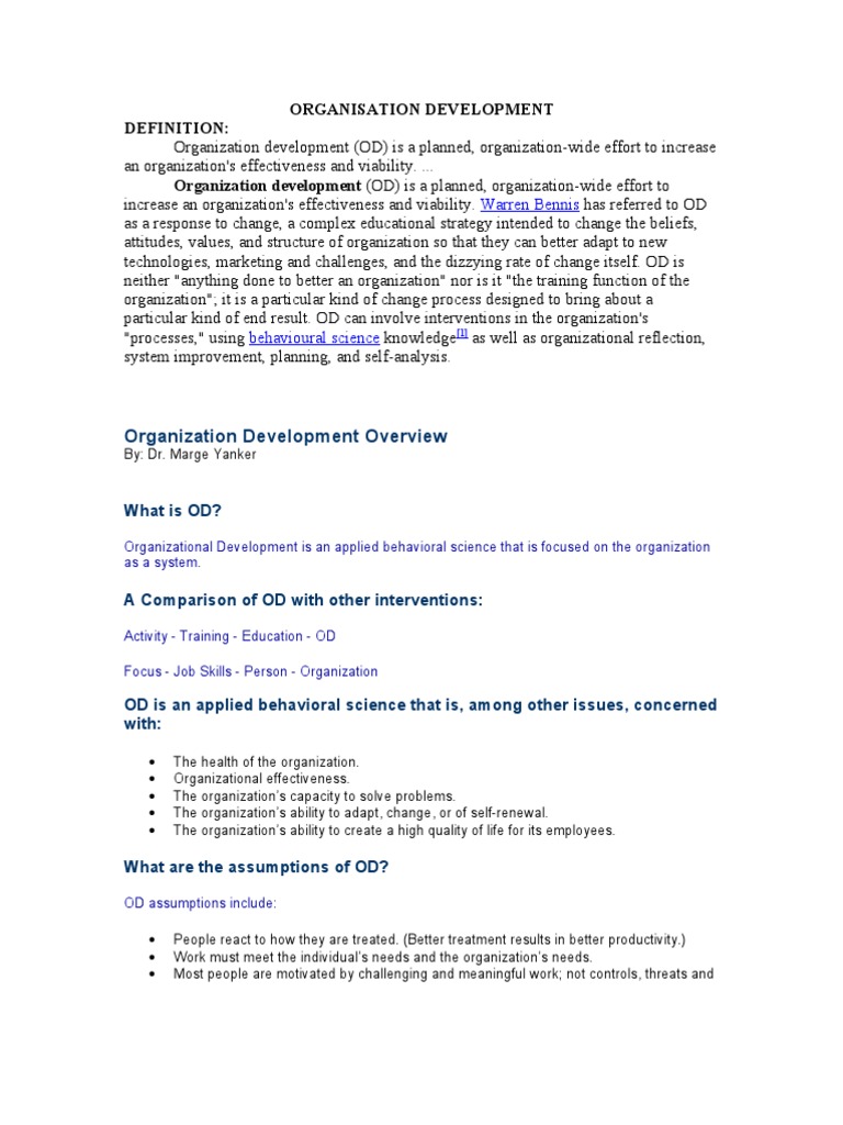 Understanding Organizational Development | PDF | Organization ...