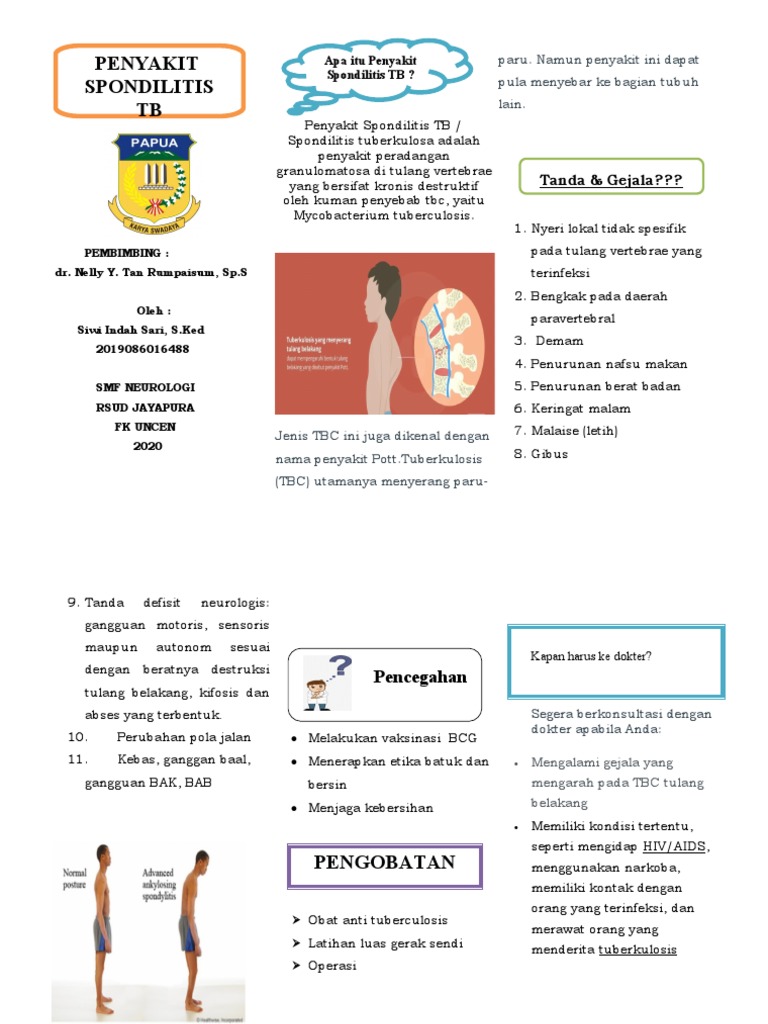 Leaflet Spondilitis TB | PDF