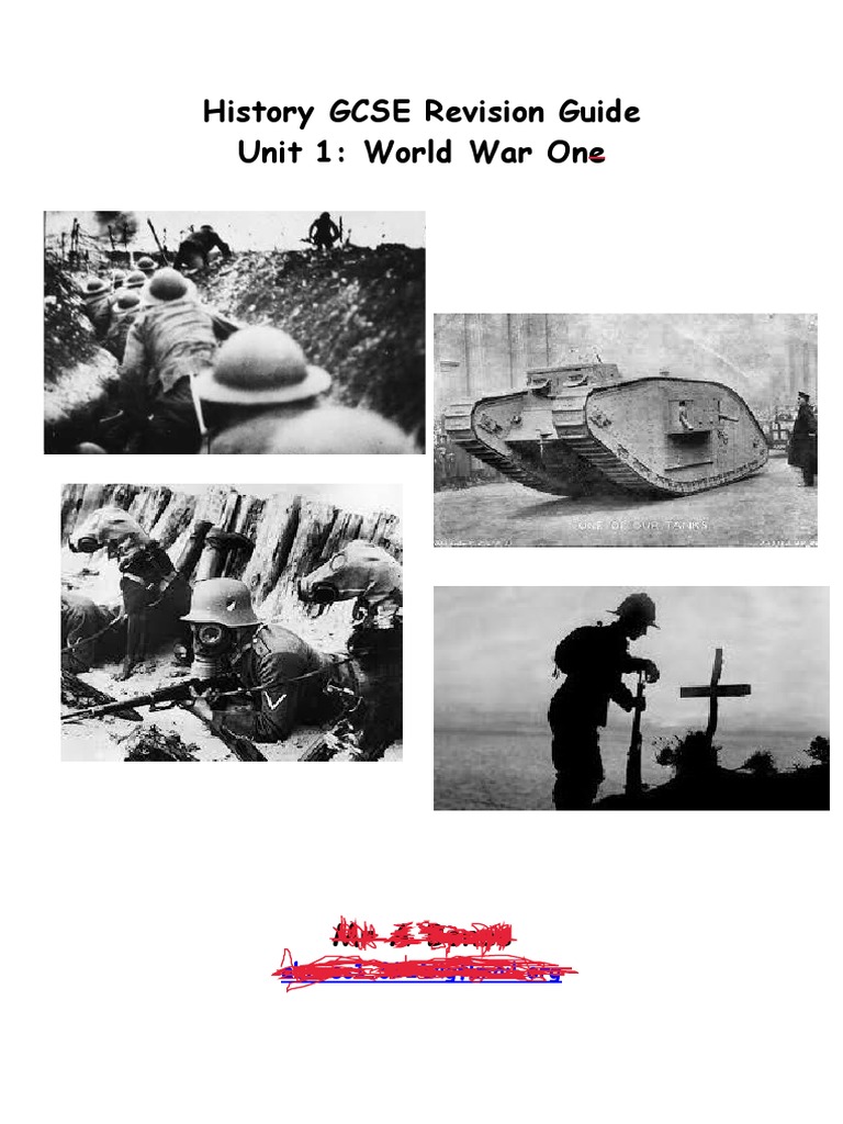 History GCSE Revision Guide Unit 1: World War One | PDF | Gallipoli ...