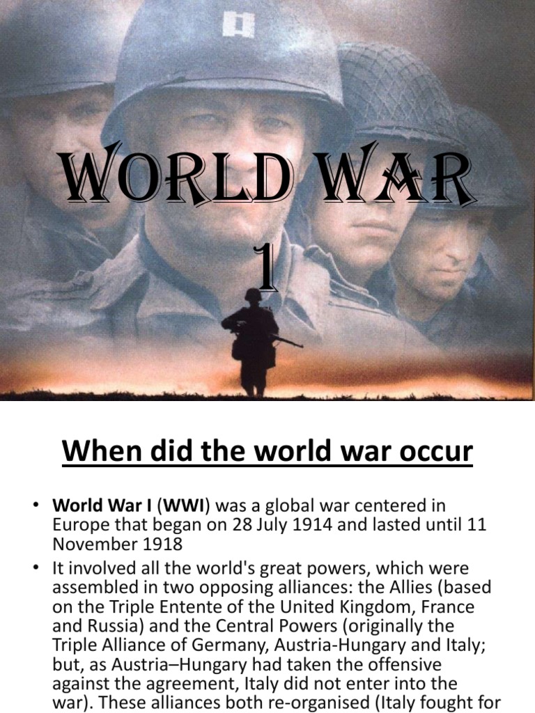 WWI Overview and Key Events | PDF | Allies Of World War I | Central Powers