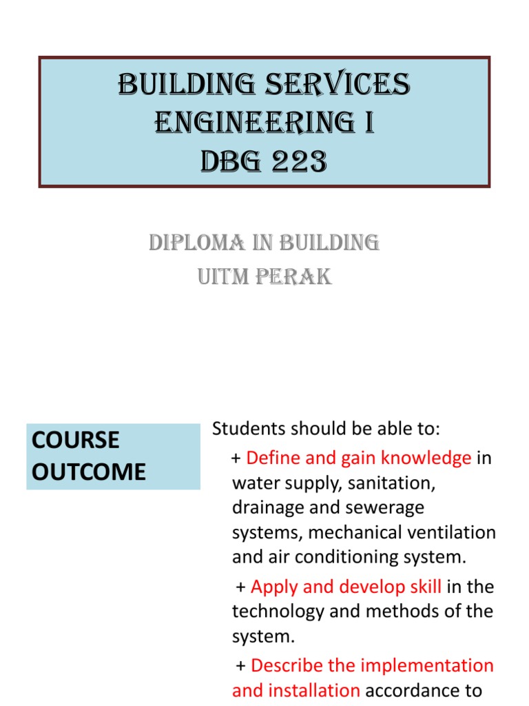 Building Services Engineering Course | PDF | Water Cycle | Water