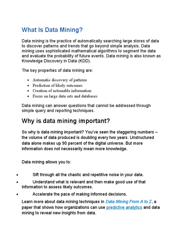 Data Mining Chapter 1 | PDF | Machine Learning | Data Mining