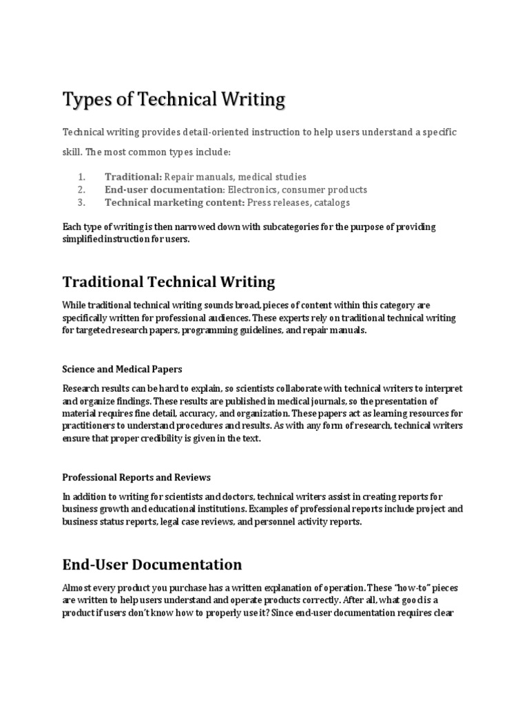 Types of Technical Writing | Download Free PDF | Semiotics | Mass Media