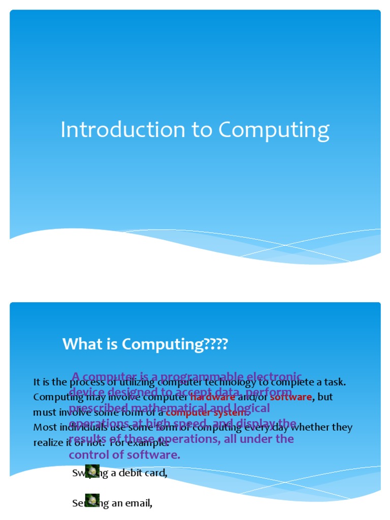 Introduction To CS | PDF | Computer Keyboard | Human–Machine Interaction