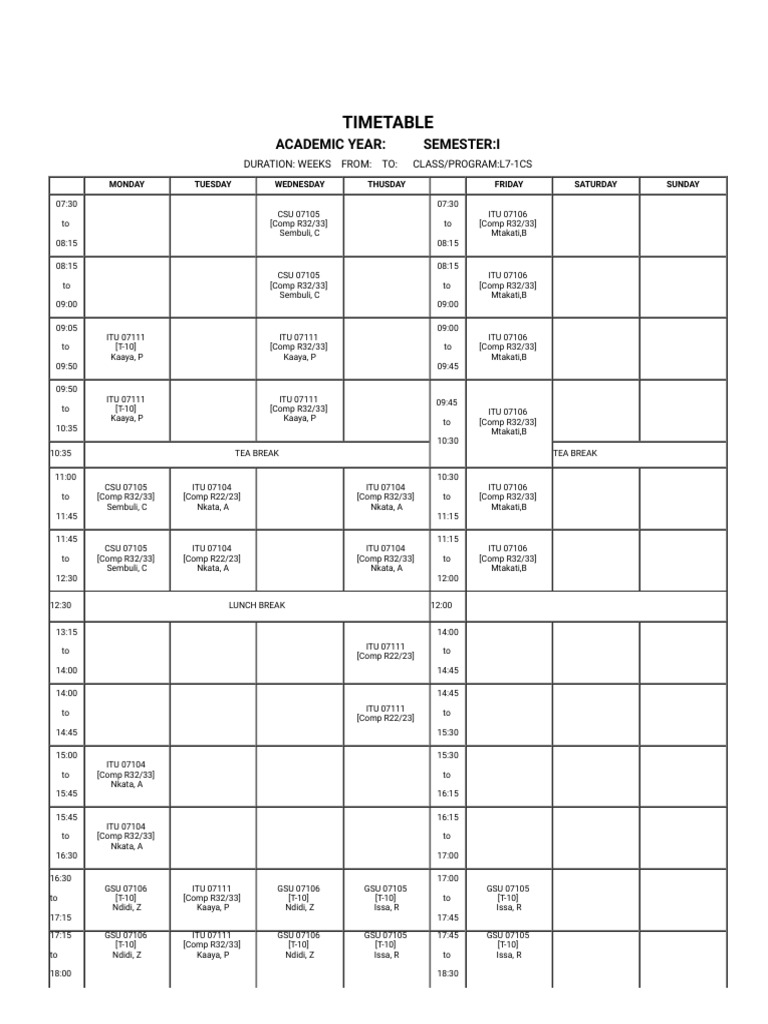 Atc Timetable System PDF | PDF | Academia