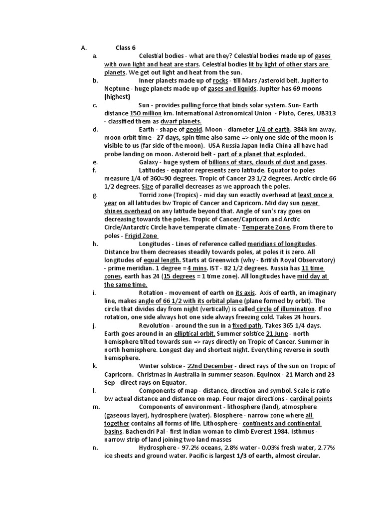 Upsc Geography Notes | PDF | Equator | Earth