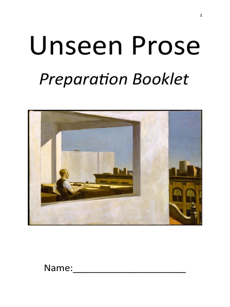 Analyzing Unseen Prose Techniques | PDF