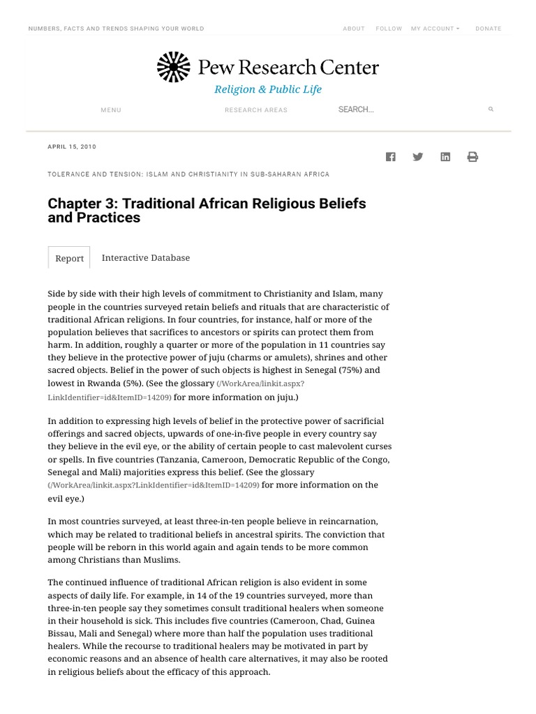 Traditional African Religious Beliefs | PDF | Veneration Of The Dead ...