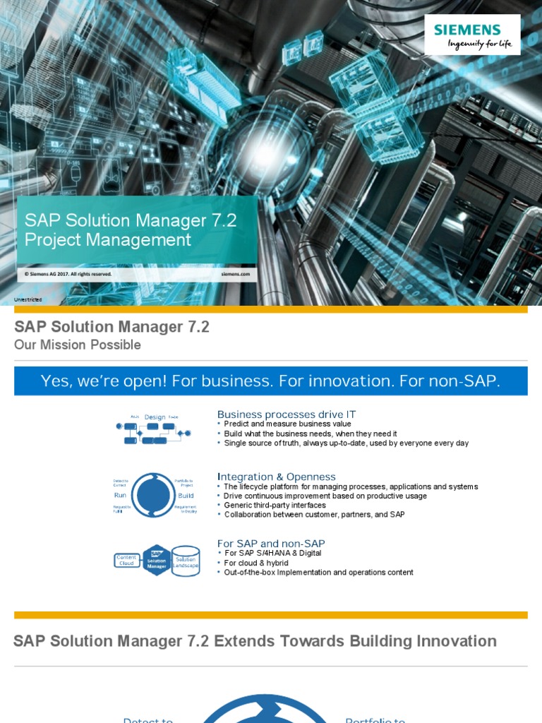 SAP Solution Manager 7.2 Project Management: Unrestricted | PDF ...