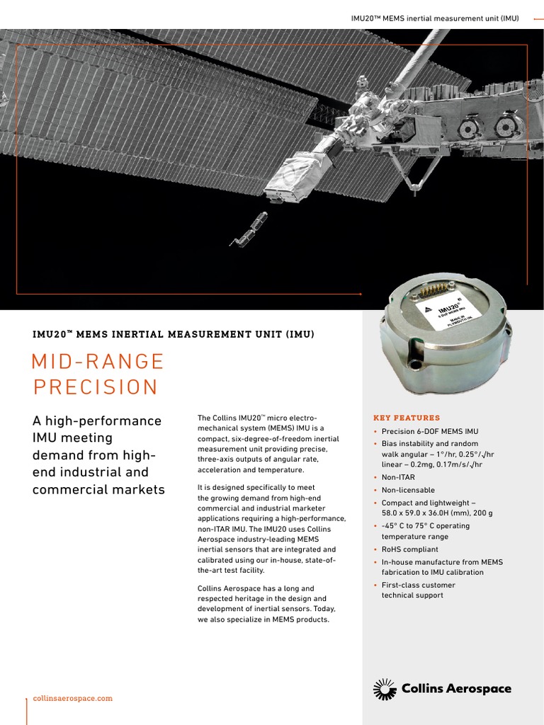 Imu20 Data Sheet | PDF | Inertial Navigation System | Manufactured Goods