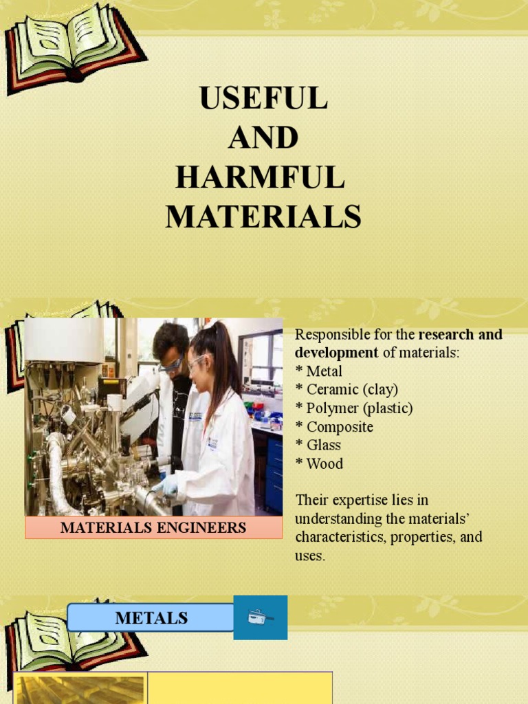 Useful and Harmful Materials PPT-G5 | PDF