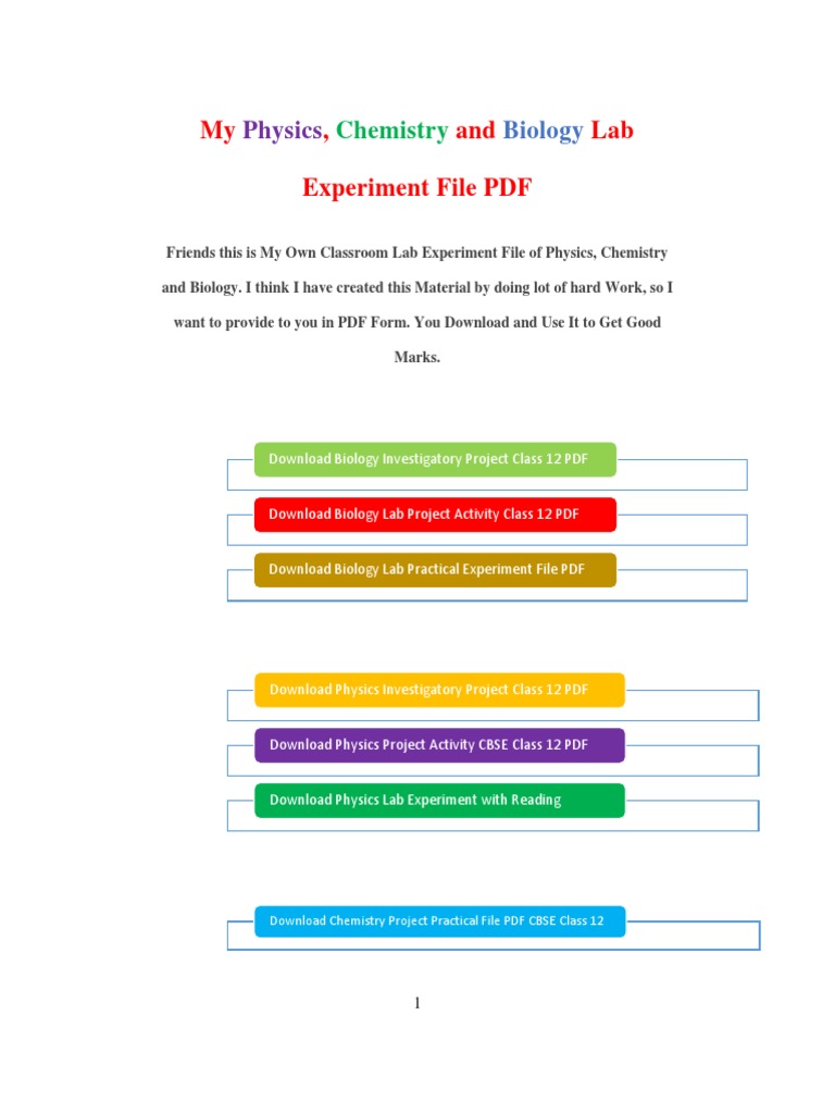 Biology Investigatory Project Class 12 PDF | PDF | Biology | Life Sciences