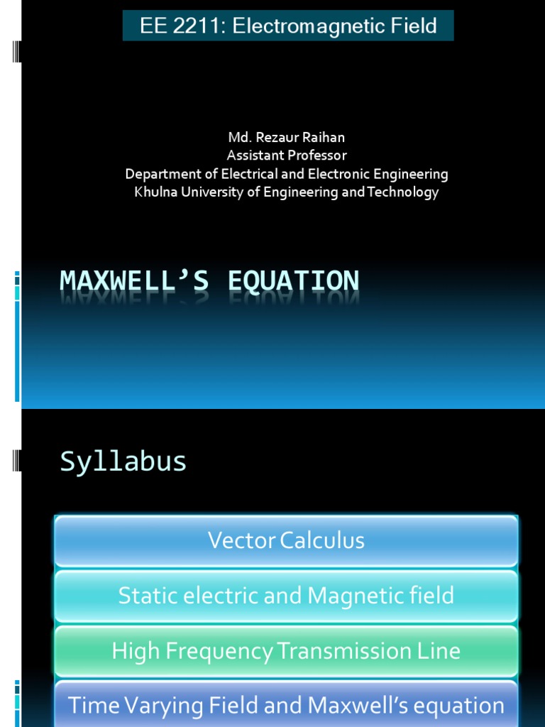 Lecture 1 - Introduction To Electromagnetic Theory PDF | PDF | Electric ...