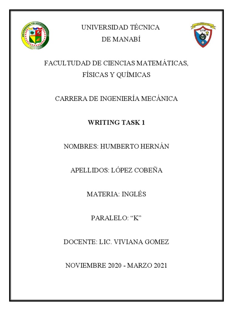 Writing Task Unit #2 | PDF