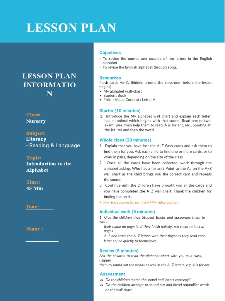 Lesson Plan With Introduction | PDF | Lesson Plan | Education Theory